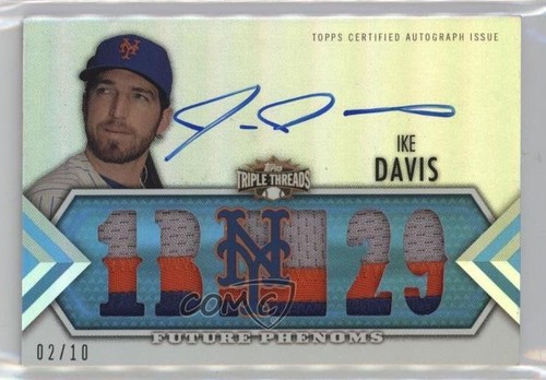2012 Topps Triple Threads Future Phenoms Relics Sapphire /10 Ike Davis #124 Auto | eBay