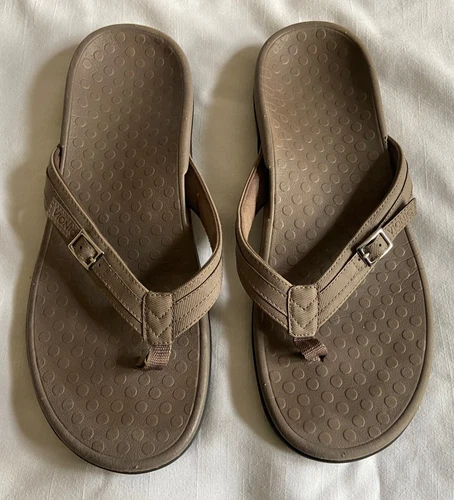 Vionic Womens Patty Chocolate Brown Orthopedic Flip Flop Sandals Women ...