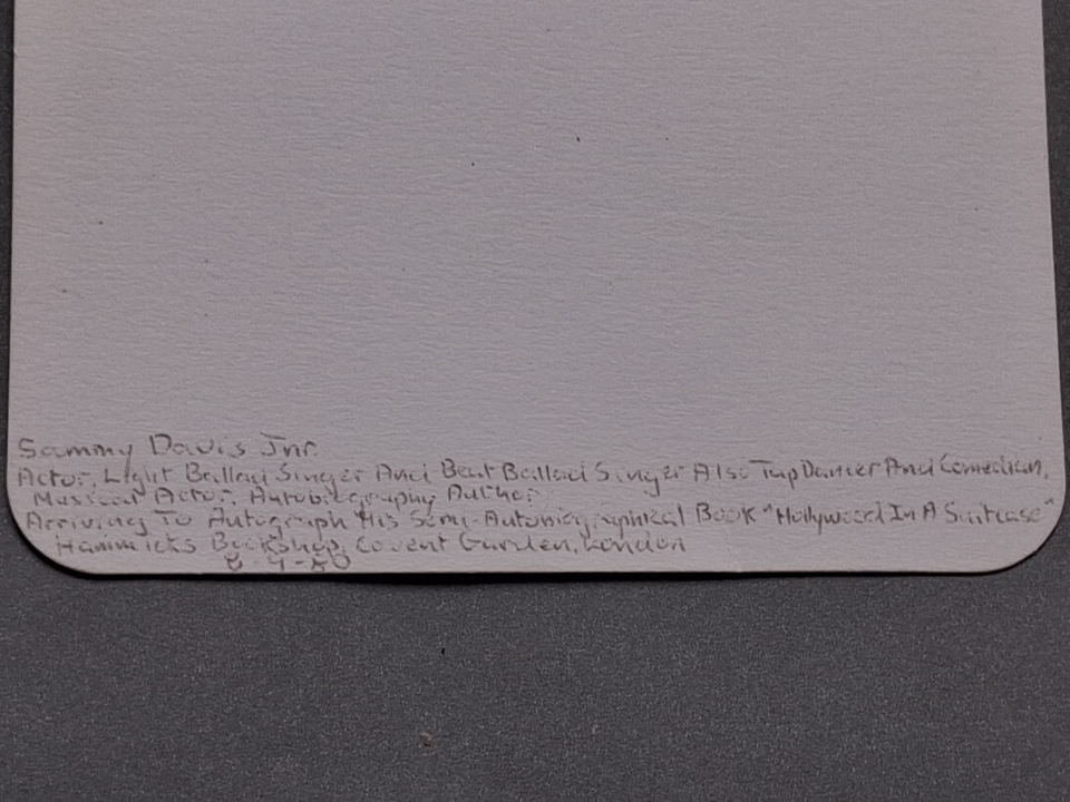 GENUINE HAND SIGNED AUTOGRAPH BY SAMMY DAVIS JNR. ( RAT PACK) | eBay UK