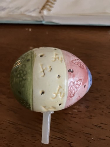 Nora Fleming Retired Easter Egg Mini Striped nf Markings Flowers Dots HTF Pastel | eBay