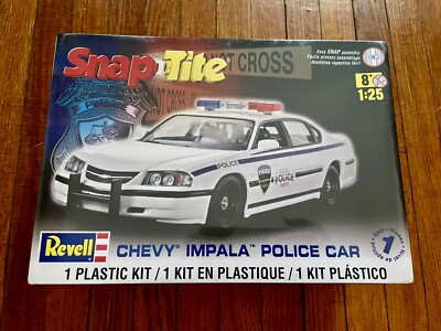 Revell Chevy Impala Police Car 1:25 Model Kit 85-1928 Snap Tite Cop Car ...