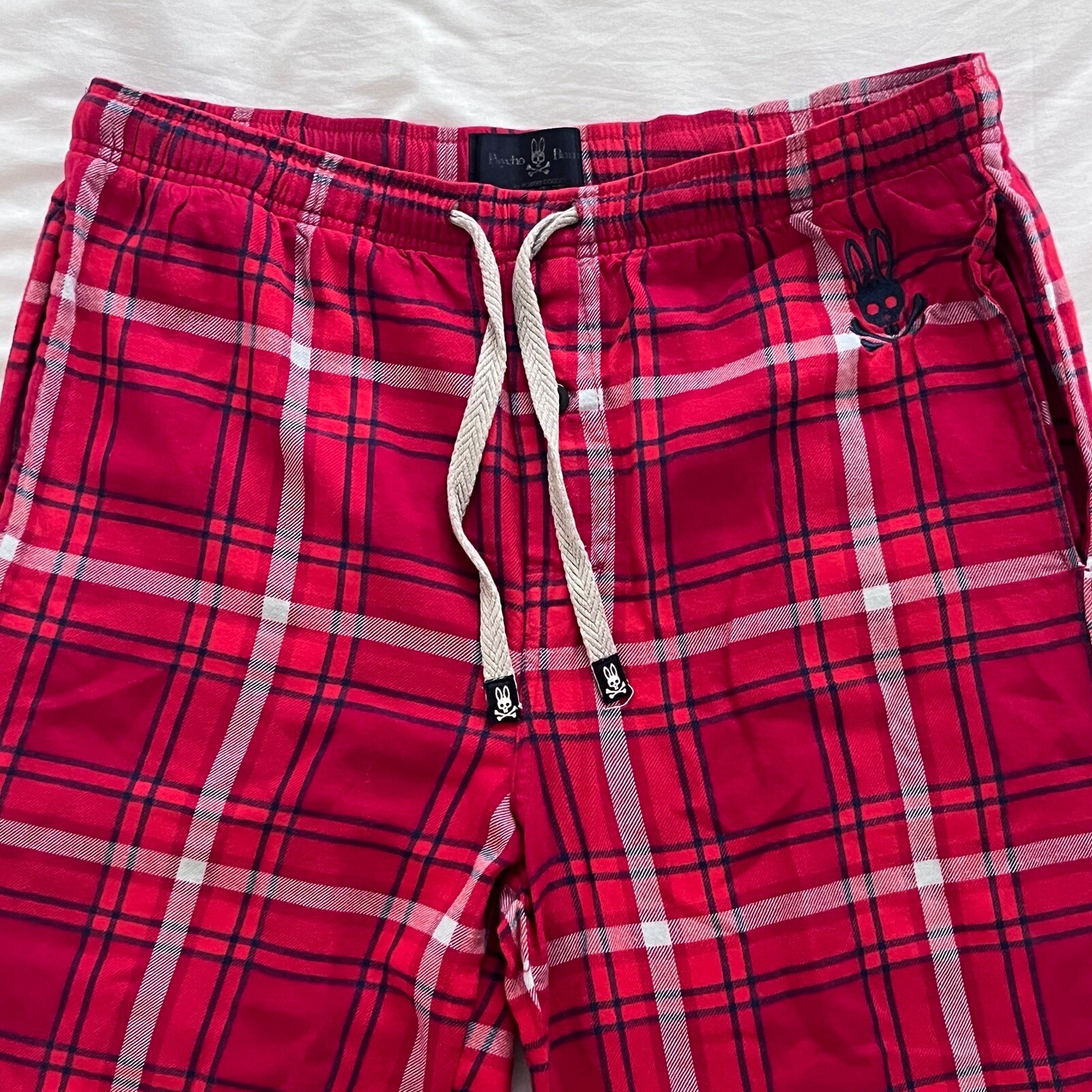 Psycho Bunny By Robert Godley Red Plaid Drawstring Lo… - Gem