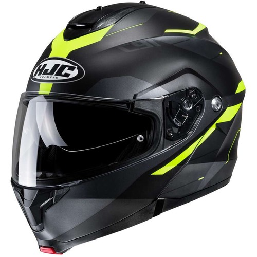 Modular Motorcycle Helmet HJC C91 KARAN MC3HSF YELLOW XS BLACK FLIP UP ...