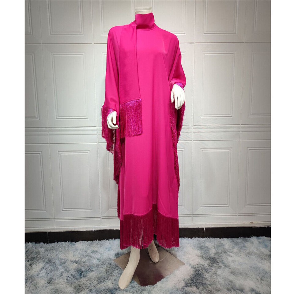Dubai Abaya Women Oversize Muslim Bat Sleeve Maxi Dress Islamic ...