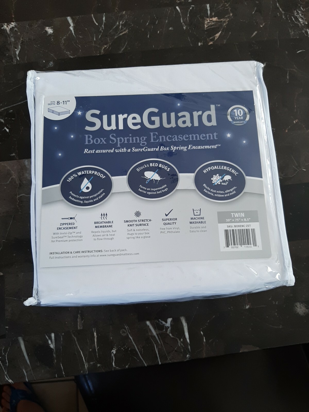 SureGuard Box Spring Encasement Twin | eBay
