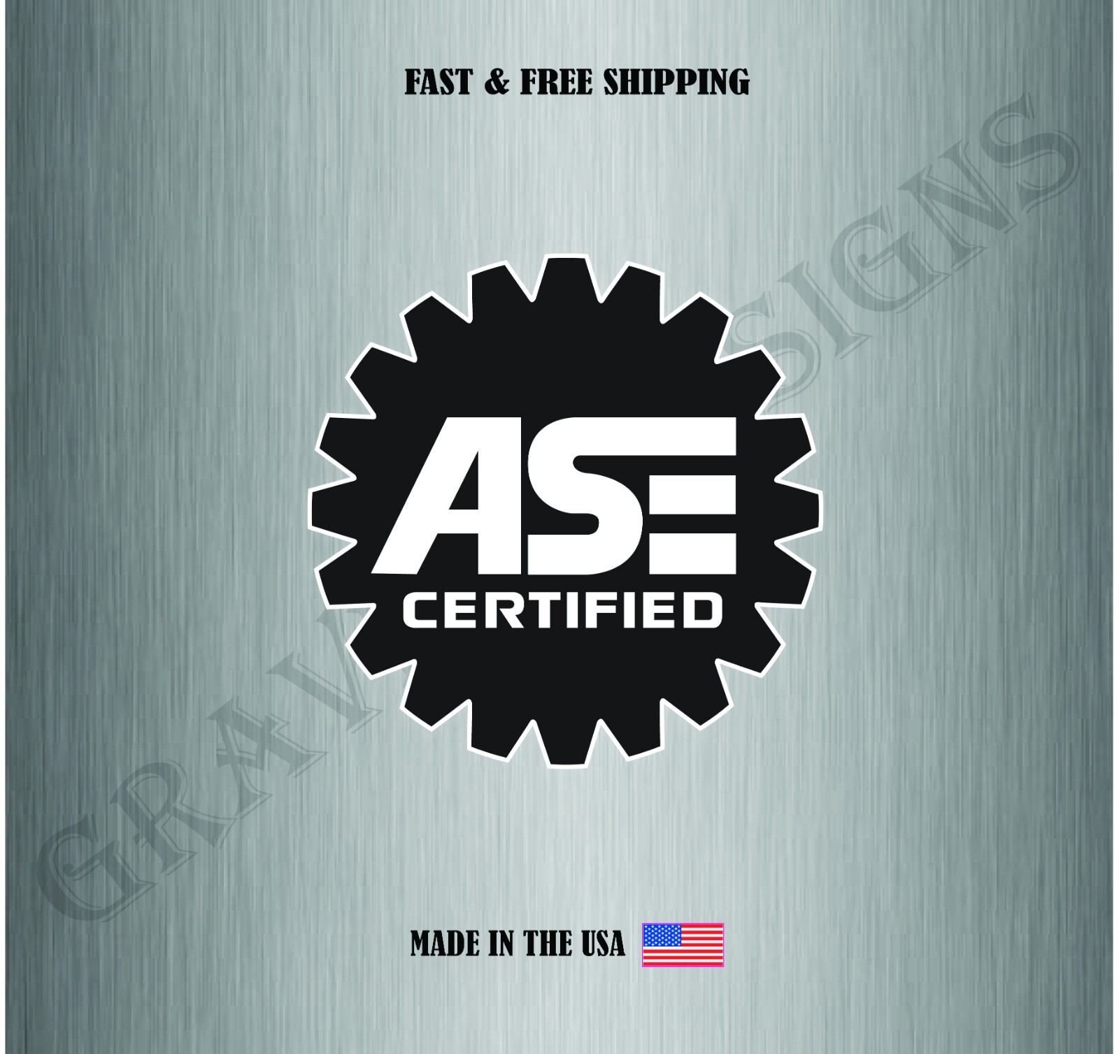 ASE CERTIFIED 4M VINYL DECAL STICKER US MADE CAR TRUCK BUMPER CORNHOLE ...
