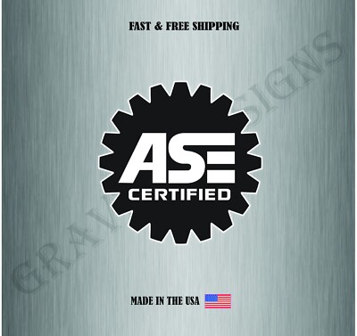 ASE CERTIFIED 4M VINYL DECAL STICKER US MADE CAR TRUCK BUMPER CORNHOLE ...
