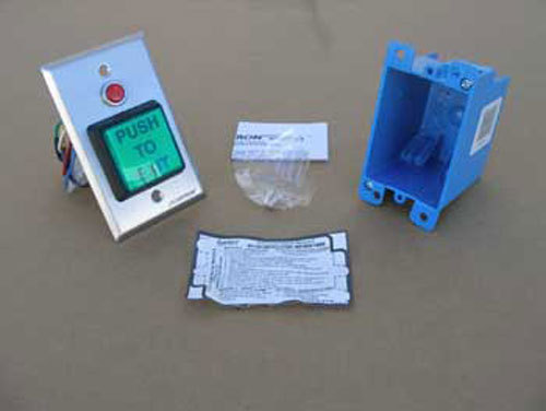 NEW Securitron PB2 Green Momentary Push Button 2" Sq | eBay