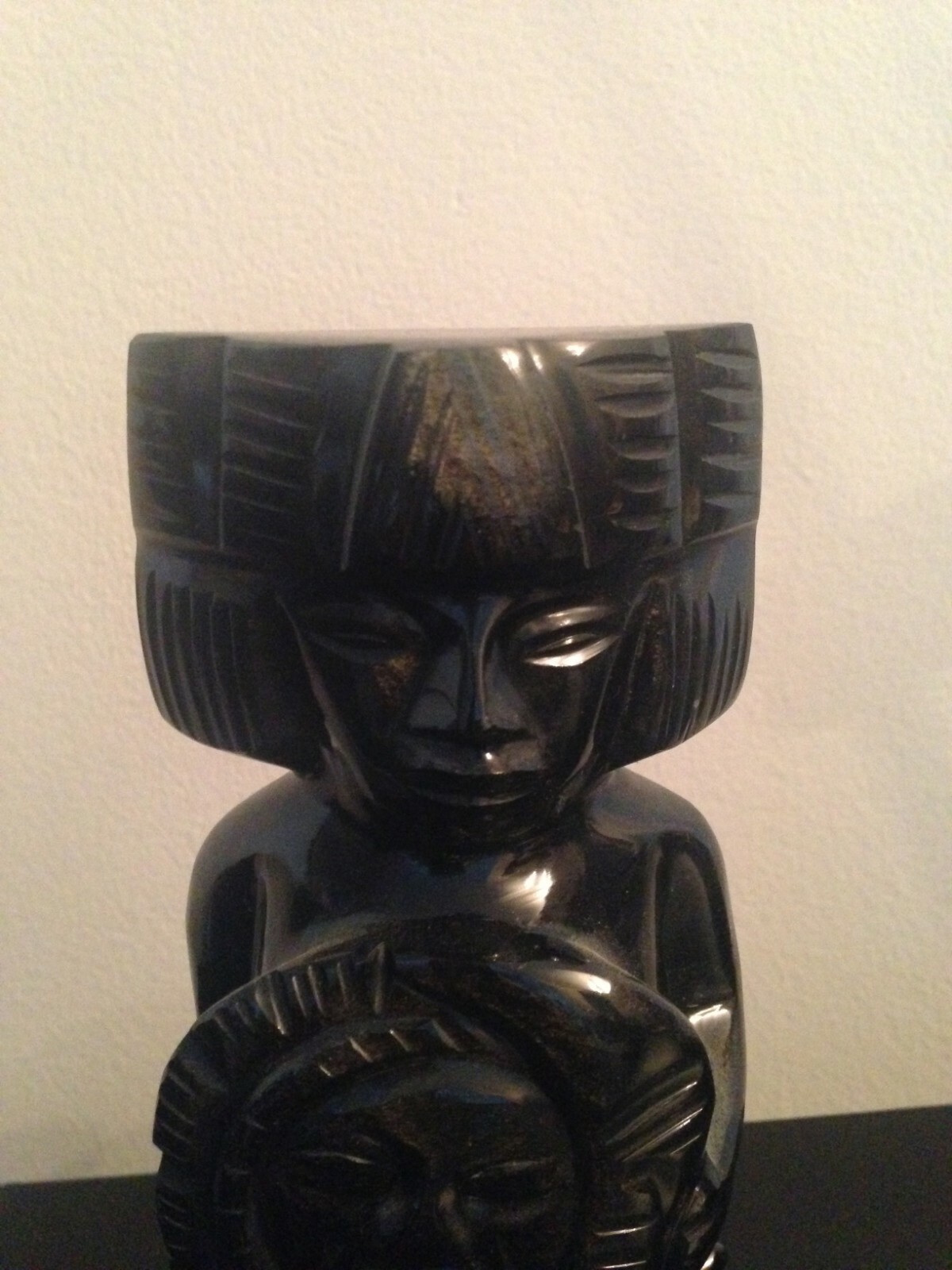 Aztec Teotihuacan Black Obsidian Moon God | eBay