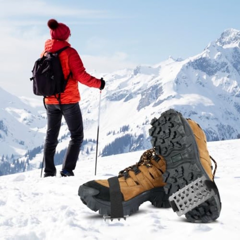 Ice Snow Grips Non Slip Shoe Spikes for Hiking Shoes Anti Slip Outdoor ...