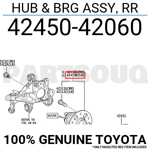 4245042060 Genuine Toyota HUB & BRG ASSY, RR 42450-42060 | eBay