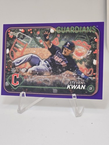 Steven Kwan 2024 Topps Holiday H159 Purple Metallic Tree Parallel | eBay