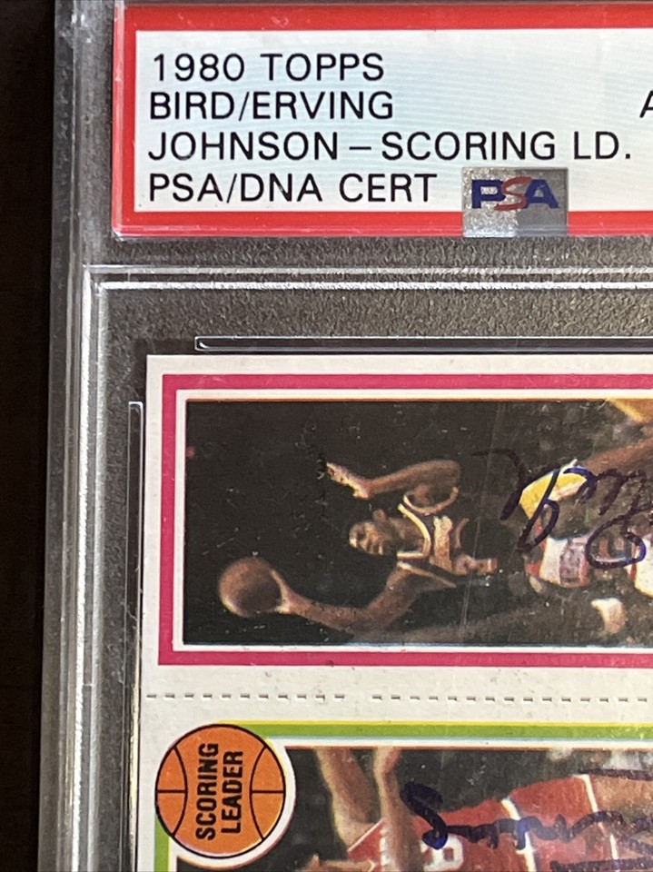 1980 Topps Bird Erving Johnson RC Rookie PSA Auto 10 | eBay