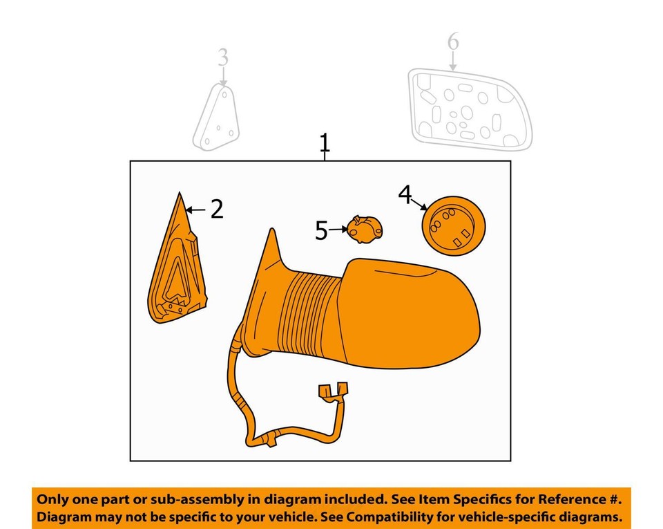 2005 Chevrolet Silverado 1500 LH Side View Mirror Part Number ...