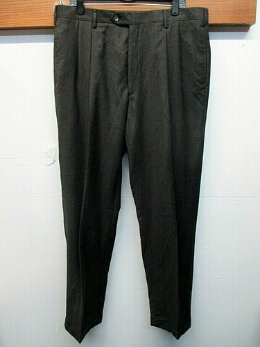 EUC Men's Jos A. Bank Micro-Check Wool Pleated Front Cuffed Pants Size ...