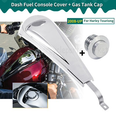 Chrome Dash Fuel Console Gas Tank Cap Cover For Harley Electra Glide ...
