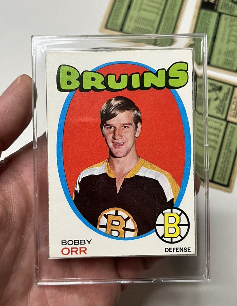 1971-72 O-PEE-CHEE #100 BOBBY ORR + Hadfield + Keon + More! - ORR IS NM ...