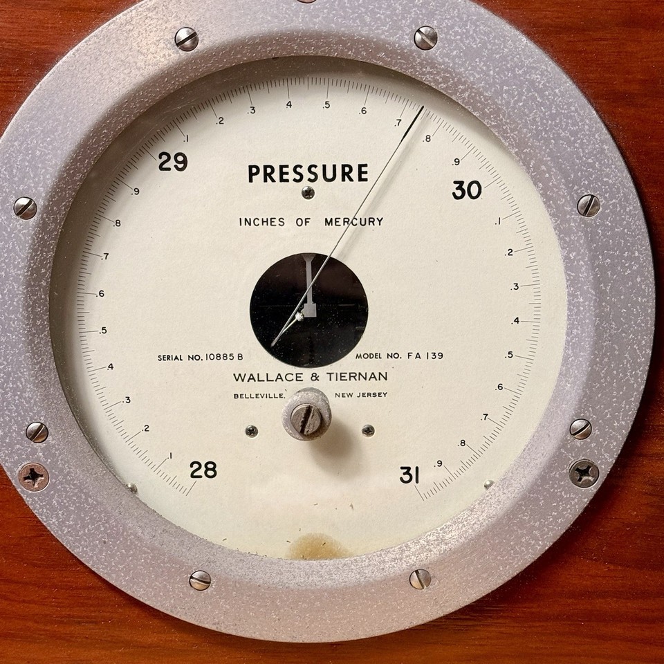 Vintage Huge Dial WALLACE & TIERNAN Model FA139 US Marine Aneroid ...