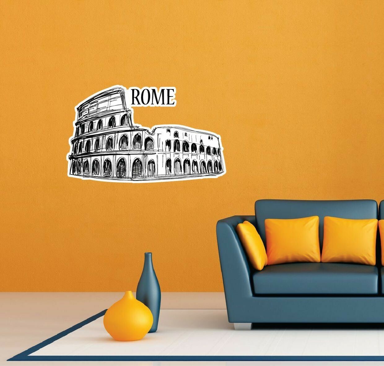 Colosseum Rome Italy Room Wall Garage Decor Sticker Decal 25"X20" for ...