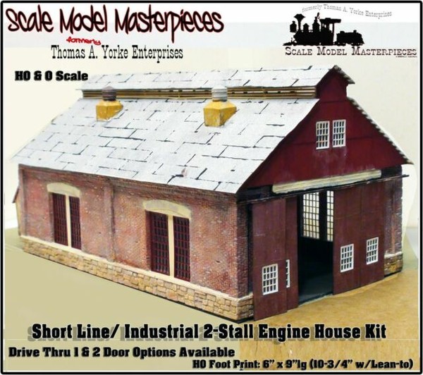 Scale Model Masterpieces 2 Stall Shortline Engine House Kit HO Started ...