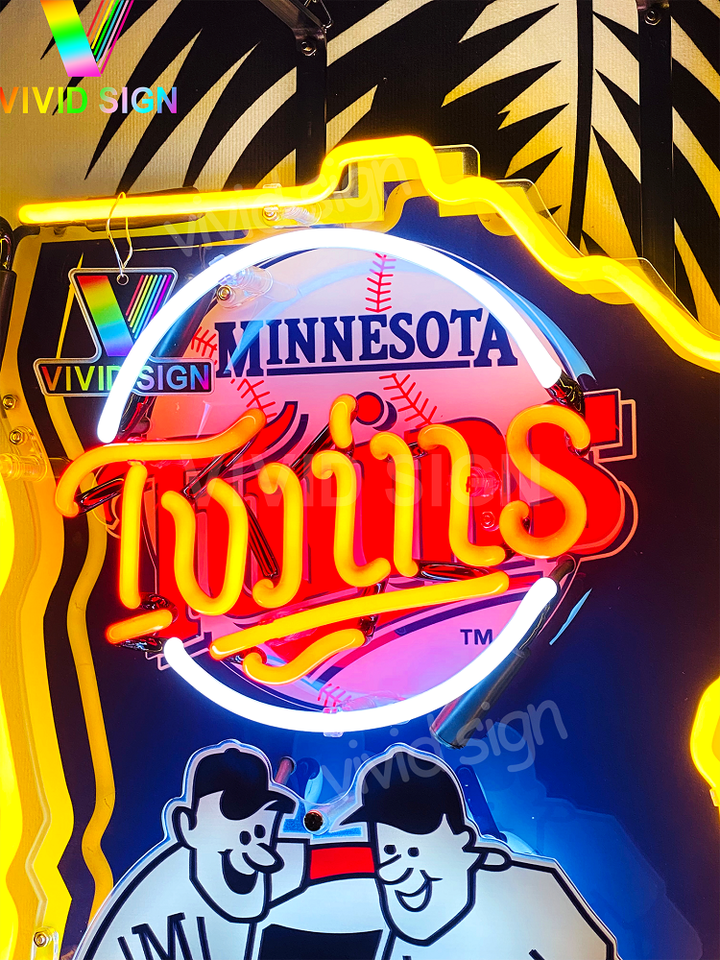 Minnesota Twins City Logo Neon Light Sign Lamp 17"x16" With HD Vivid ...