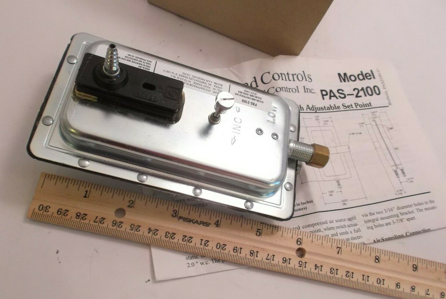 Cleveland Controls Pas-2100 Pneumatic Signal Air Sensing Switch 25psi ...