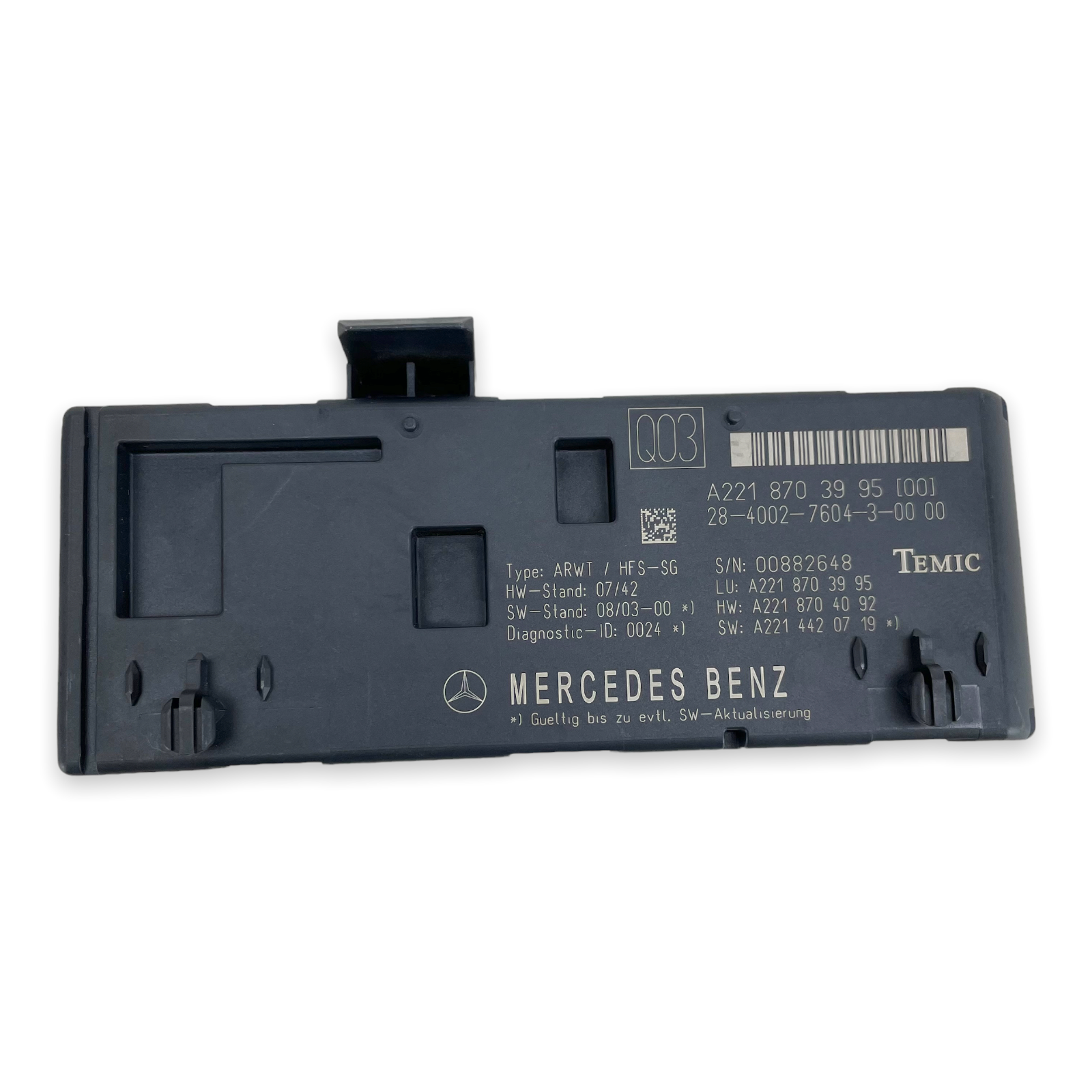 07-14 Mercedes W221 S550 Trunk release open close control module ...