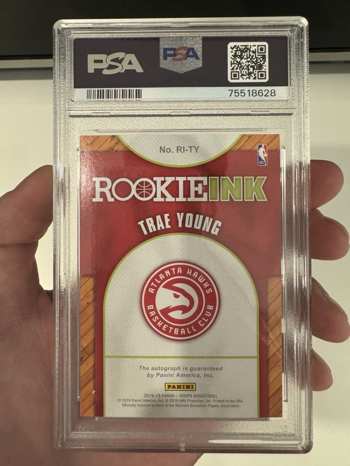 2018-19 Panini Hoops Rookie Ink Trae Young ROOKIE AUTO PSA 10 Gem Mint ...