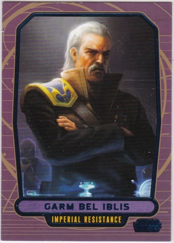 STAR WARS GALACTIC FILES SERIES 2 BLUE PARALLEL #543 GARM BEL IBLIS 333 ...