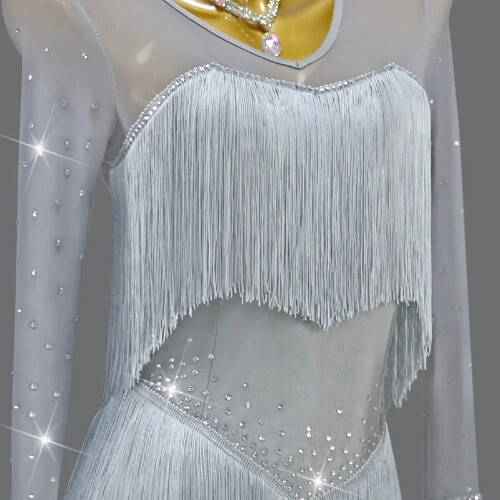 New Latin Dance Dress Line Clothing Tops Ballroom Practice Sports ...