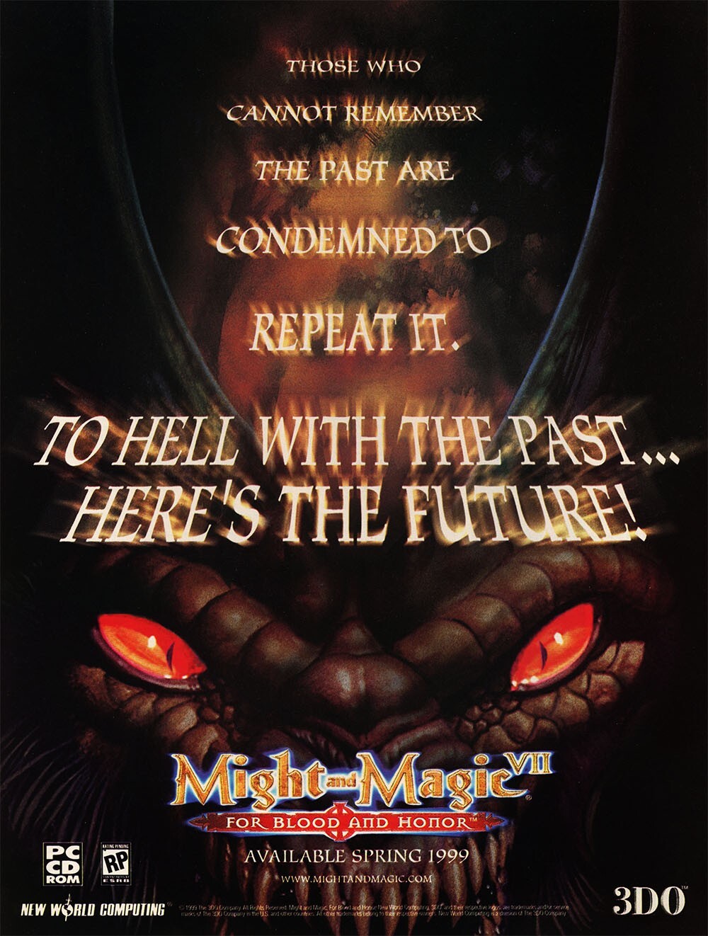 Might And Magic 7 For Blood Honor VII Original 1999 Ad Authentic 3DO ...