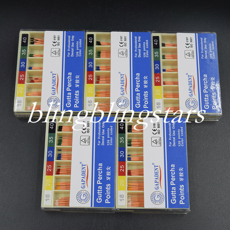 120 Pcs Dental Gutta Percha Absorbent Paper Points Endodontic GAPADENT ...