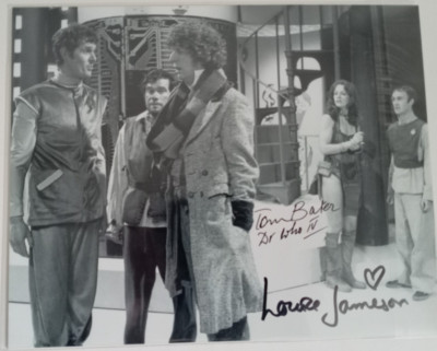 tom baker and louise jameson 4th doctor doctor who photo autograph | eBay