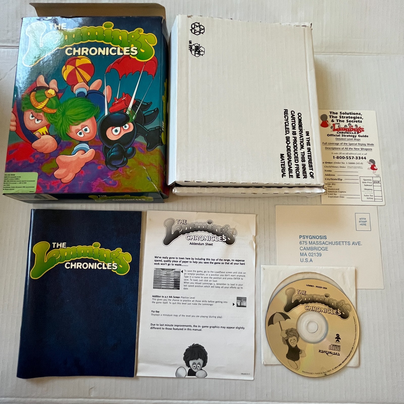 The Lemmings Chronicles (1994) Big Box PC CD-ROM (Used) Complete in Box ...