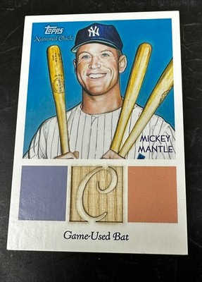 2010 Topps National Chicle #NCR-MM Mickey Mantle Game Used Bat Relic SP ...
