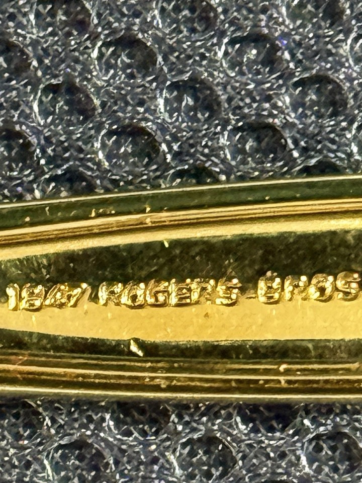 1847 Rogers Bros Gold-Plated Stainless Steel Wedding Cake/Pie 9” Server ...