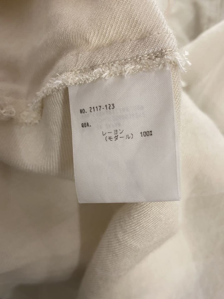 LAD MUSICIAN Back-Distressed Long-Sleeve Shirt, Size 44, Rayon, Cream ...