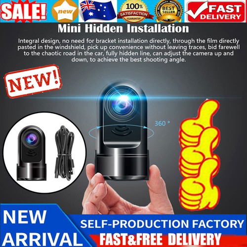 1080P HD 360° Rotating Mini ADAS Dashcam, New Mini Front Dash Camera ...