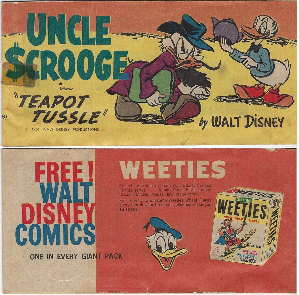 WEETIES AUSTRALIAN CEREAL PREMIUM GIVEAWAY PROMO B-1 DISNEY UNCLE ...
