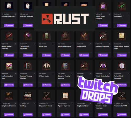 Rust Twitch Drops - Round 35 + 36 + 37 - 41 Items/Skins | eBay