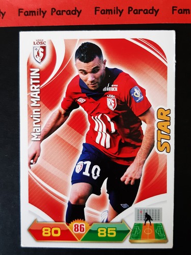 Marvin Martin 93 Star Lille Carte Panini Adrenalyn Foot France Ligue 1 ...