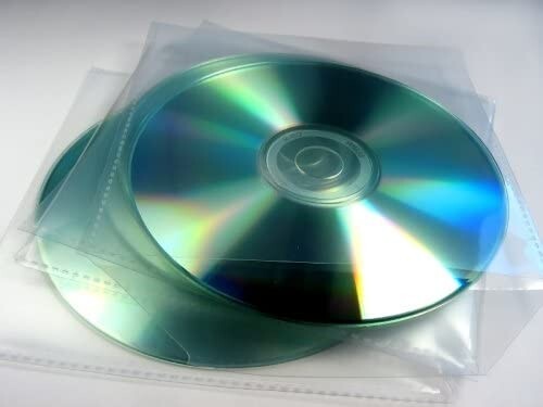 CD DVD CD Sleeve with Flap 120 Micron Clear Disc Wallet Plastic High ...