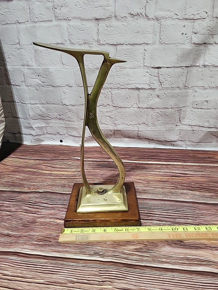 VINTAGE BRASS SHOE SHINE Cobbler STAND 15 1/2" | eBay