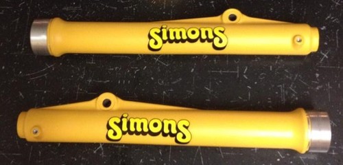2! Simons forks decal stickers AHRMA CR YZ RM KX Maico Moto X Fox WORKS ...