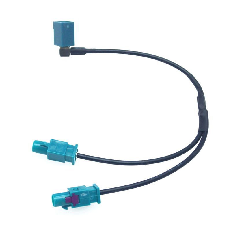 Dual-Male Fakra Y-Splitter to Female Fakra Antenna Adapter Cable for | eBay