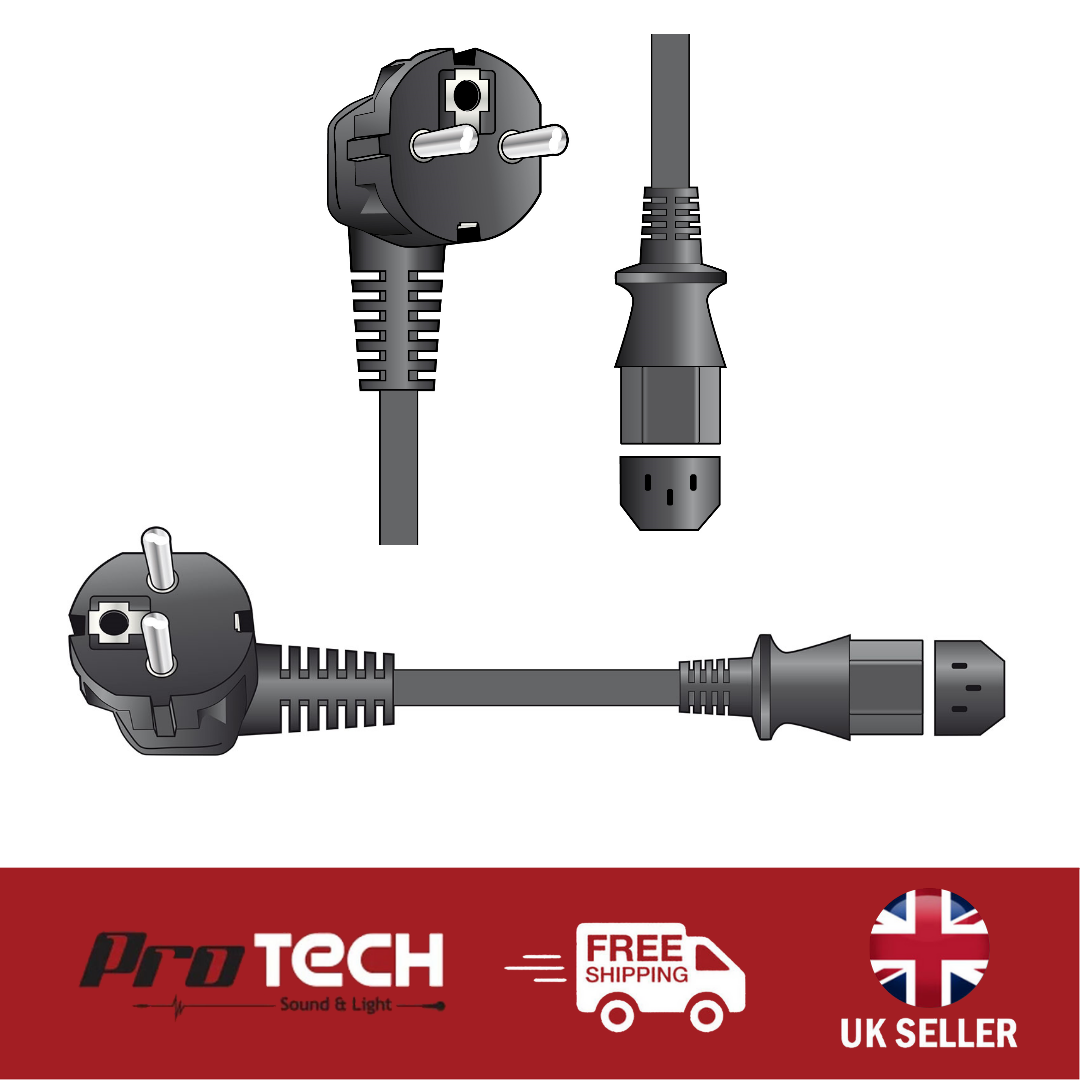 Mains Power Lead Kettle Lead EU Schuko Plug - IEC 10A Mercury 1.5m ...