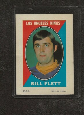 1970-71 Topps, OPC, Sticker, Stamp, Bill Flett, Los Angeles Kings, VG ...
