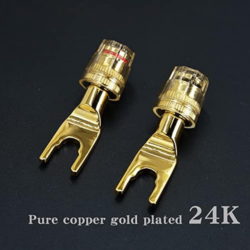 4PCS Y Spade Adapter Plug to 4mm Female Banana Jack for Spring Loaded ...