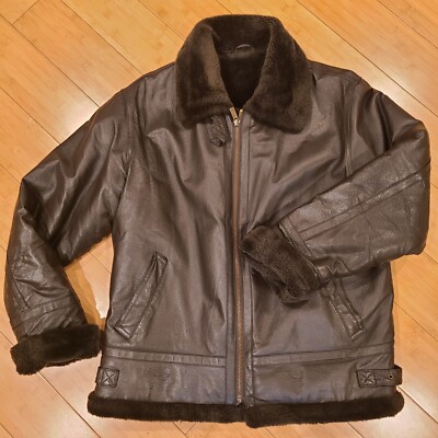 WILDA GENUINE LEATHER with shearling fur JACKET L - Very good ...