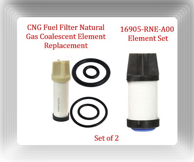2 Pcs CNG Fuel Filter Natural Gas Element & Element Set Fits Civic GX 4 ...